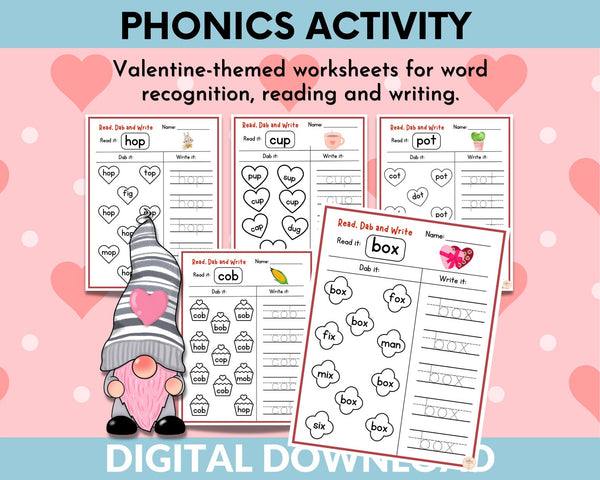 Phonics Valentine Activity Pack – Minding Art